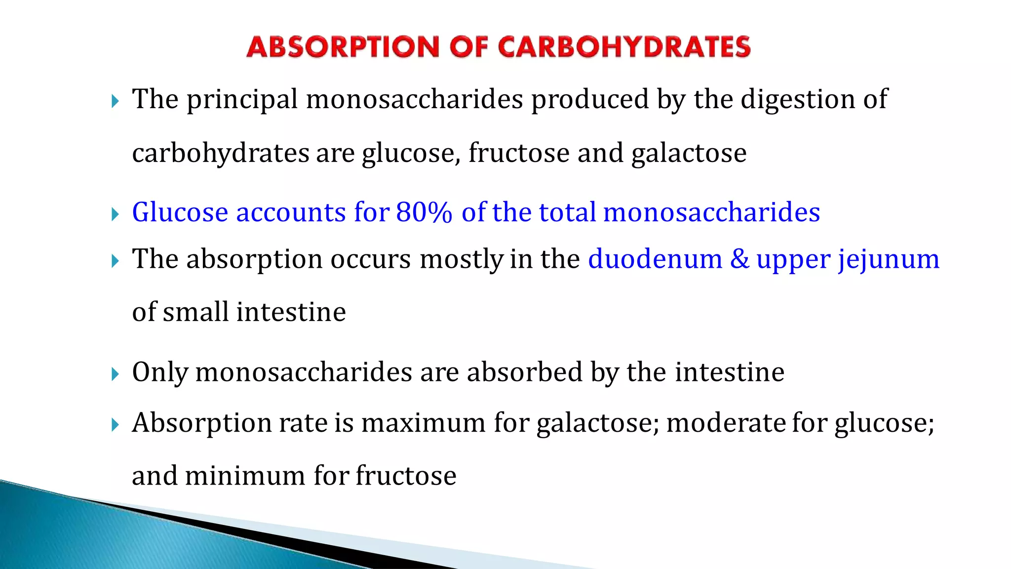 Digestion and absorption of carbohydrates | PDF