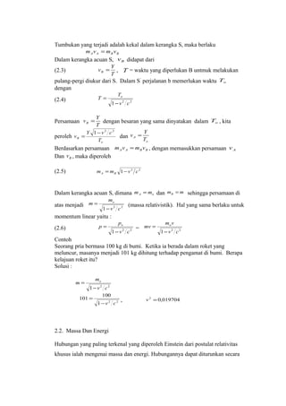 2 dinamika-relativitas | PDF