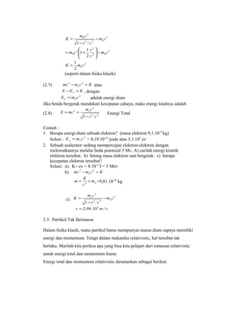 2 dinamika-relativitas | PDF