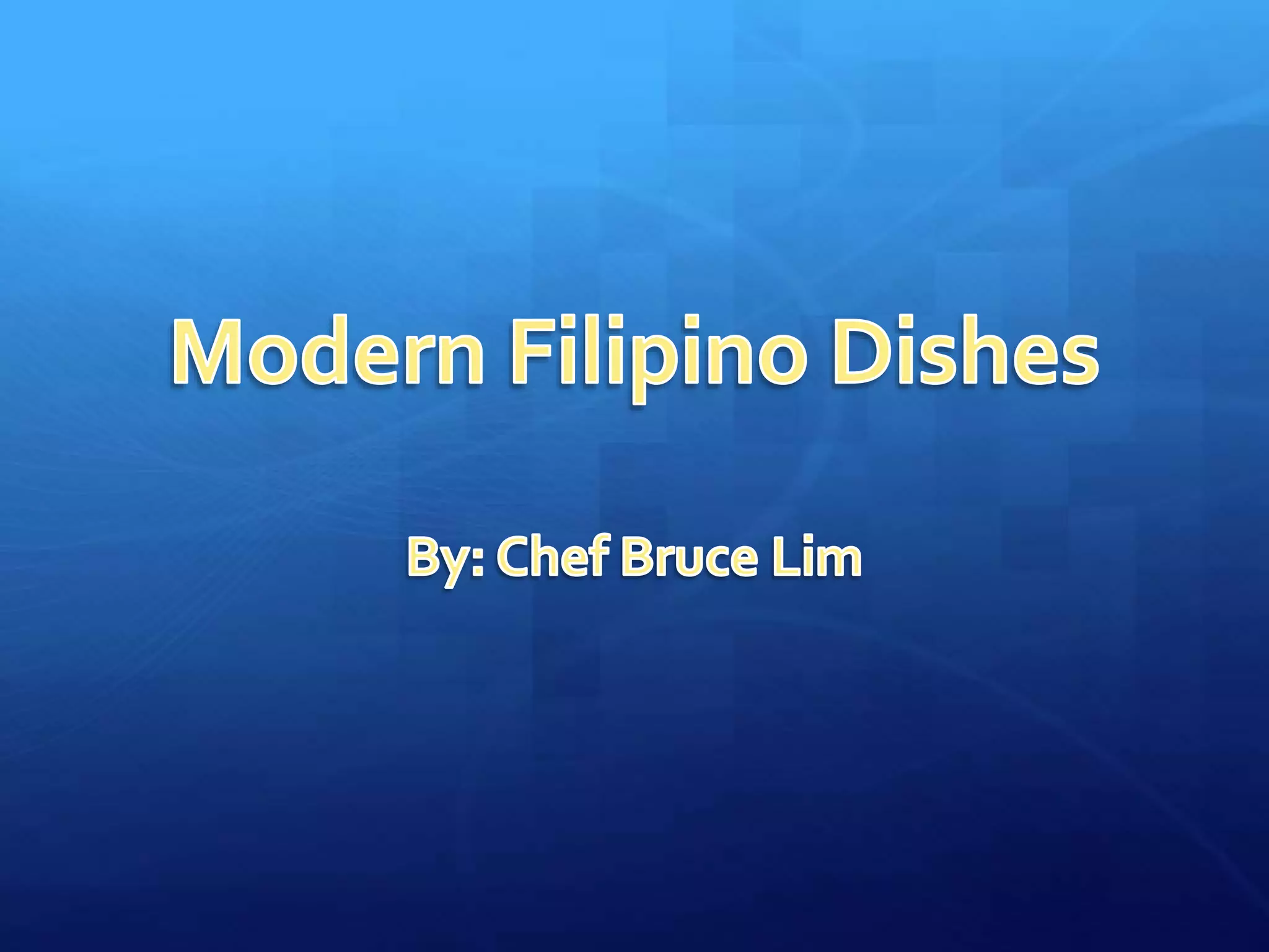 Chef Bruce Lim - Modernising the Filipino Cuisine using Local ...