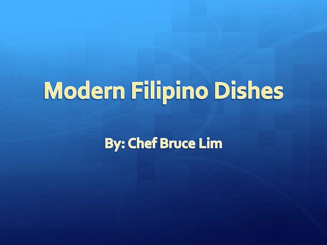 Chef Bruce Lim - Modernising the Filipino Cuisine using Local ...