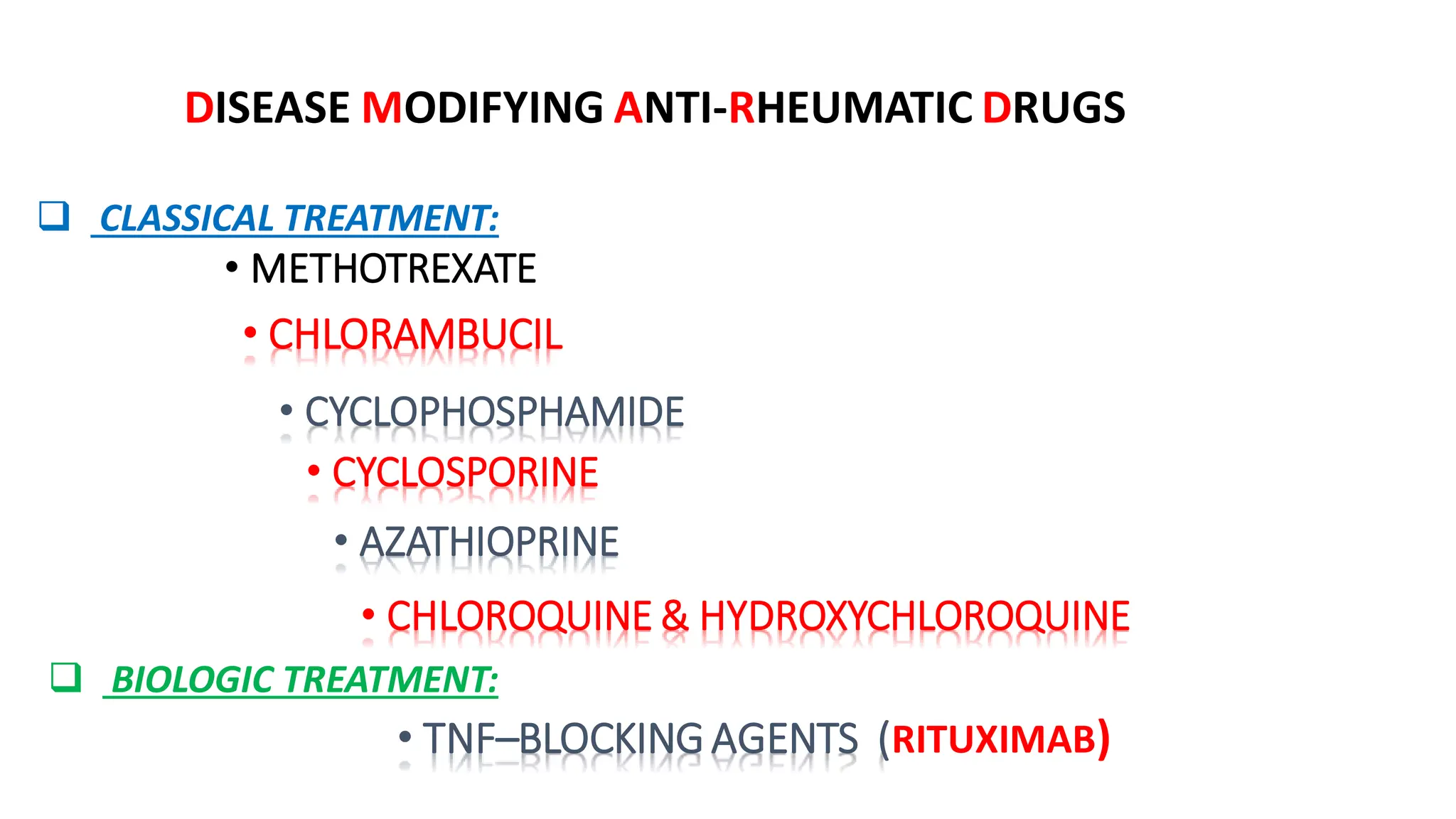2- Disease modifying therapy of rheumatoid arthritis 2- Disease ...