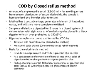 DO, BOD and COD | PPT