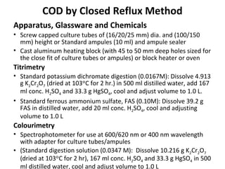 DO, BOD and COD | PPT