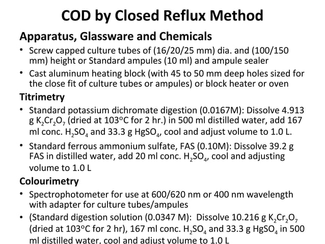 DO, BOD and COD | PPT | Chemistry | Science