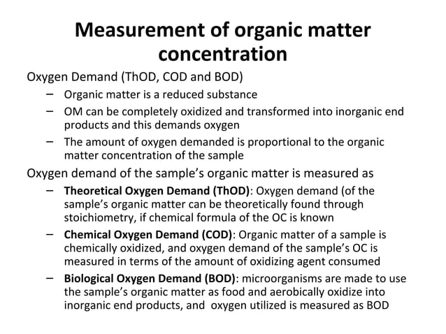 DO, BOD and COD | PPT | Chemistry | Science