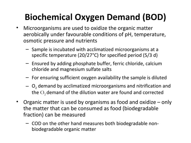 DO, BOD and COD | PPT | Chemistry | Science