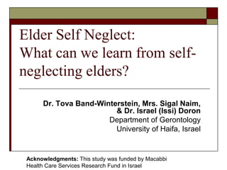 2 doron-self neglect-ifa2012 | PPT