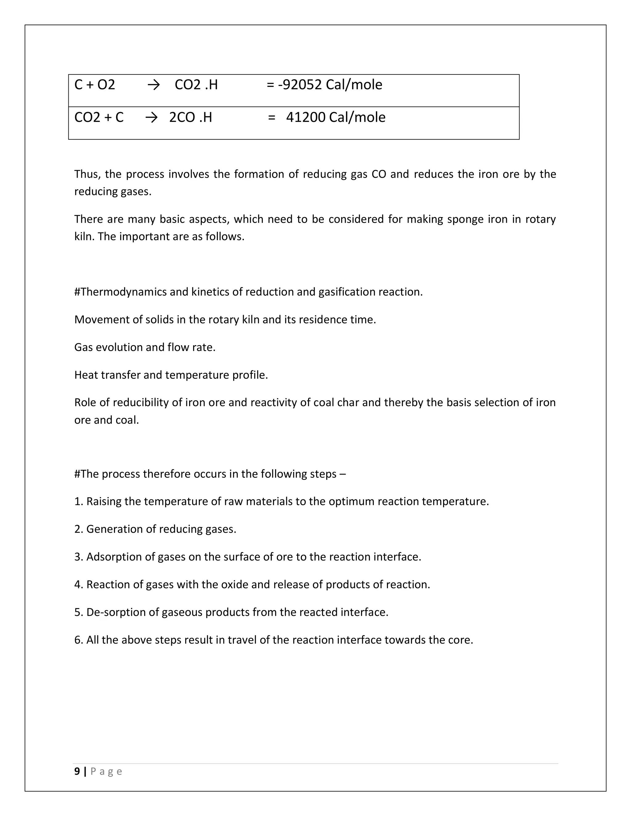Industrial Training Report on Direct Reduced Iron Plant(DRI) | PDF