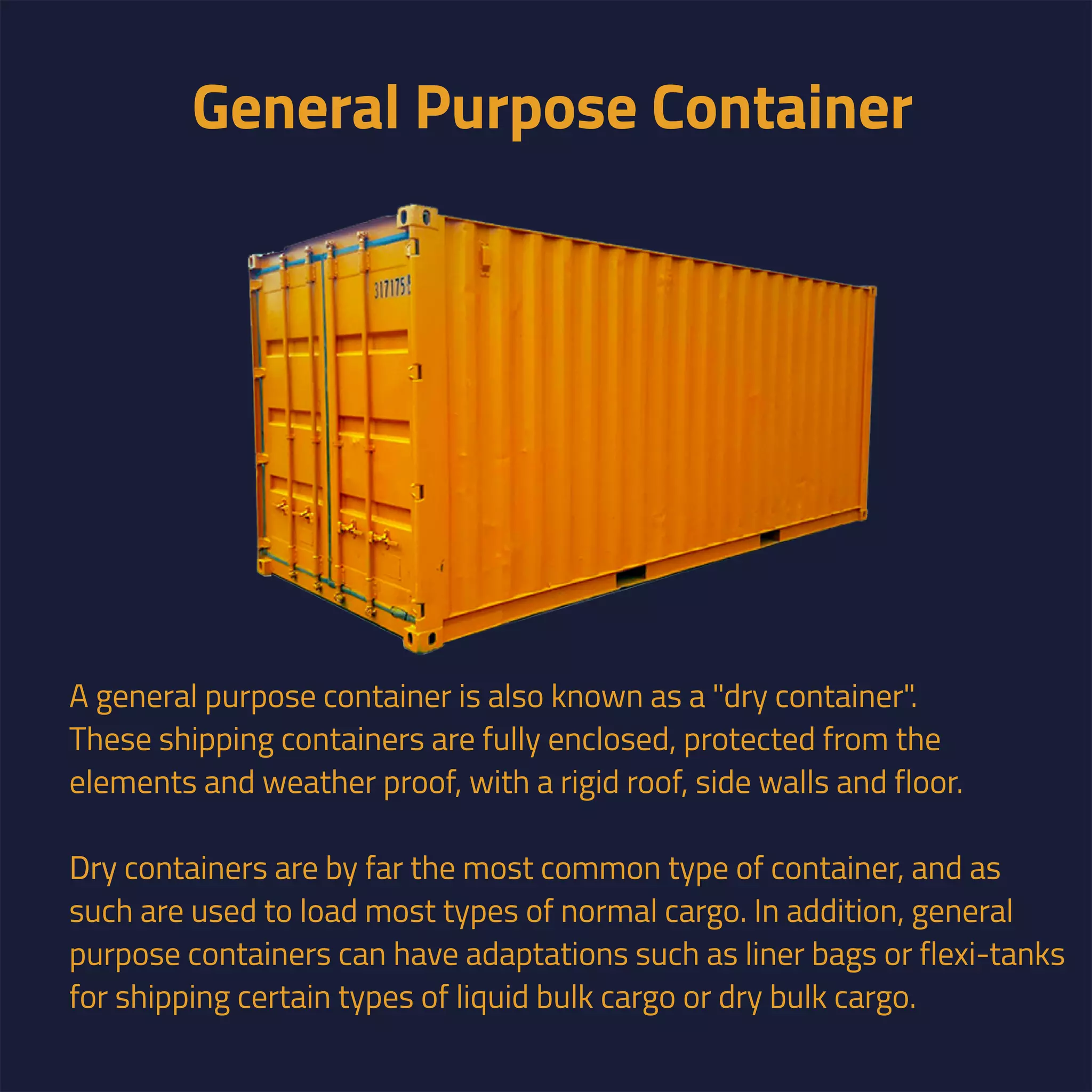 1. Dry Container (General Purpose Container) | PDF | Cruises | Travel Type