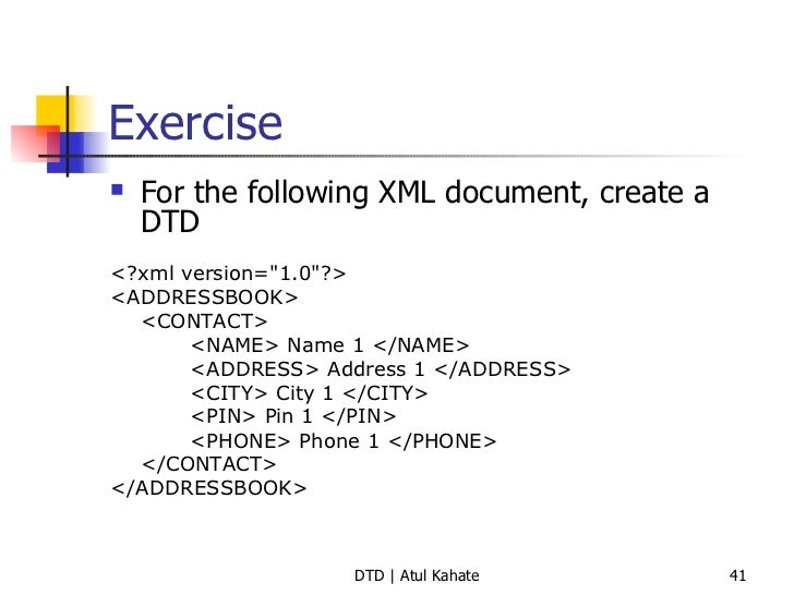 2 Dtd Validating Xml Documents