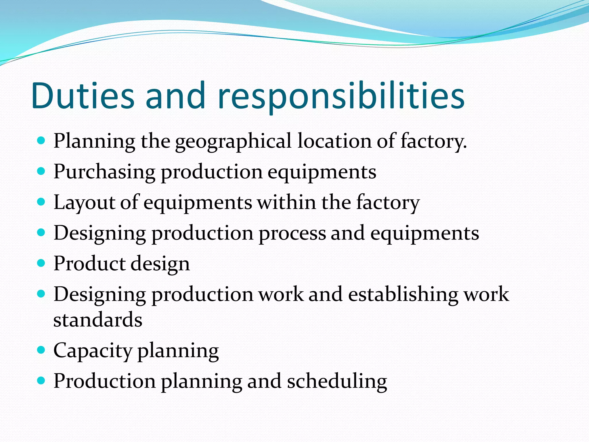 2. duties and responsibilities of production managers | PPTX