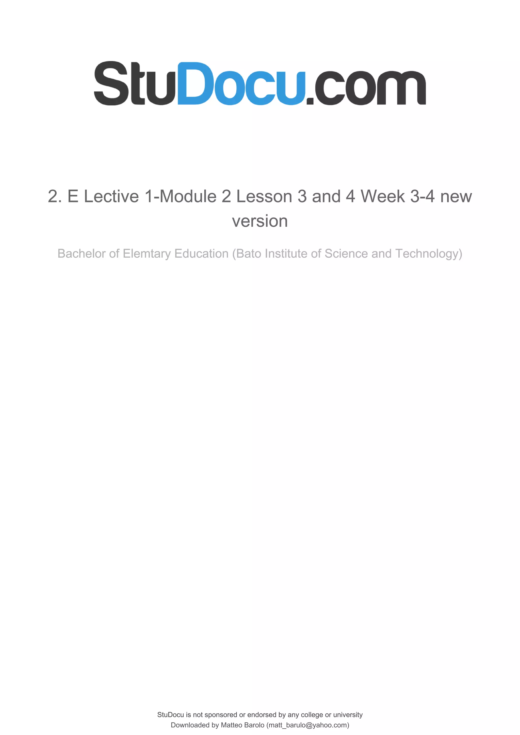 2 e-lective-1-module-2-lesson-3-and-4-week-3-4-new-version | PDF