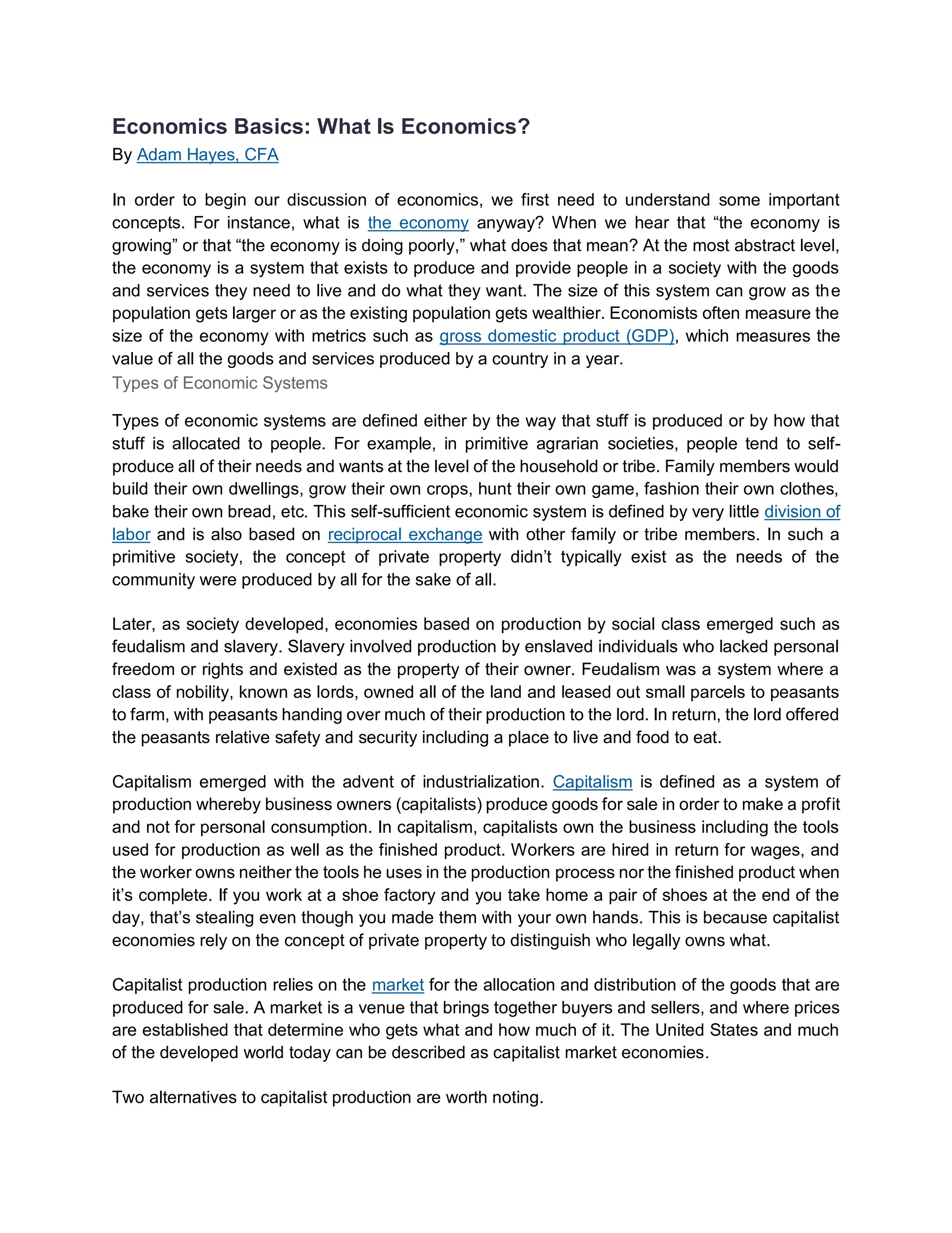 2 economics basics what is economics | PDF | Economy | Business and Finance