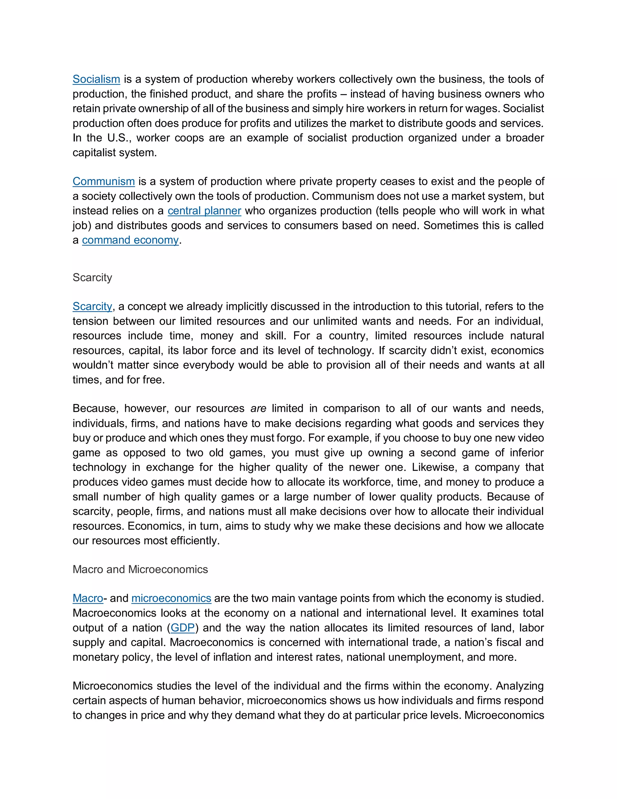 2 economics basics what is economics | PDF | Economy | Business and Finance