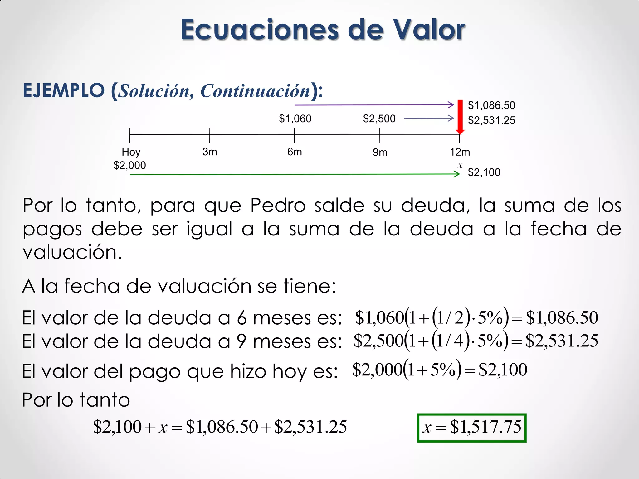2 ecuaciones de valor | PPT