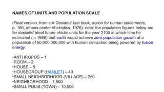 Ekistics.pdf for architecture human settlements | PDF