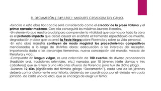 2-El DECAMERÓN Y LA OBRA LITERARIA DE BOCCACCIO.ppt