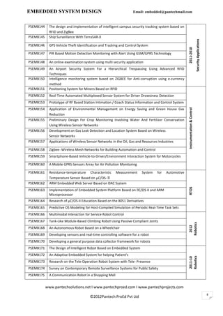 IEEE 2012 Embedded_project_titles_2012-13-final | PDF