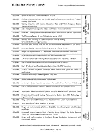 IEEE 2012 Embedded_project_titles_2012-13-final | PDF