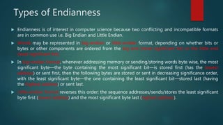 Endianness 8085 | PPTX
