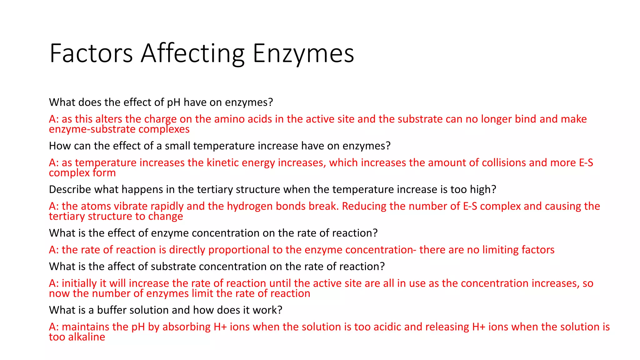AQA Unit 1: Enzymes and the Digestive System | PPTX
