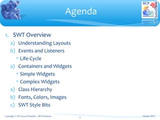 Eclipse Training - SWT & JFace | PPT