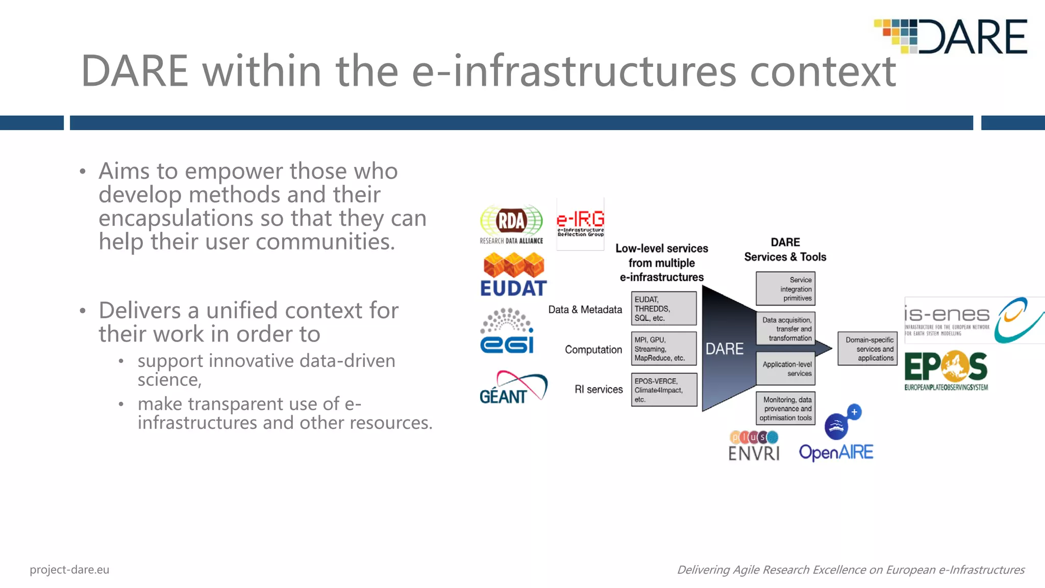DARE: Delivering Agile Research Excellence on European e ...