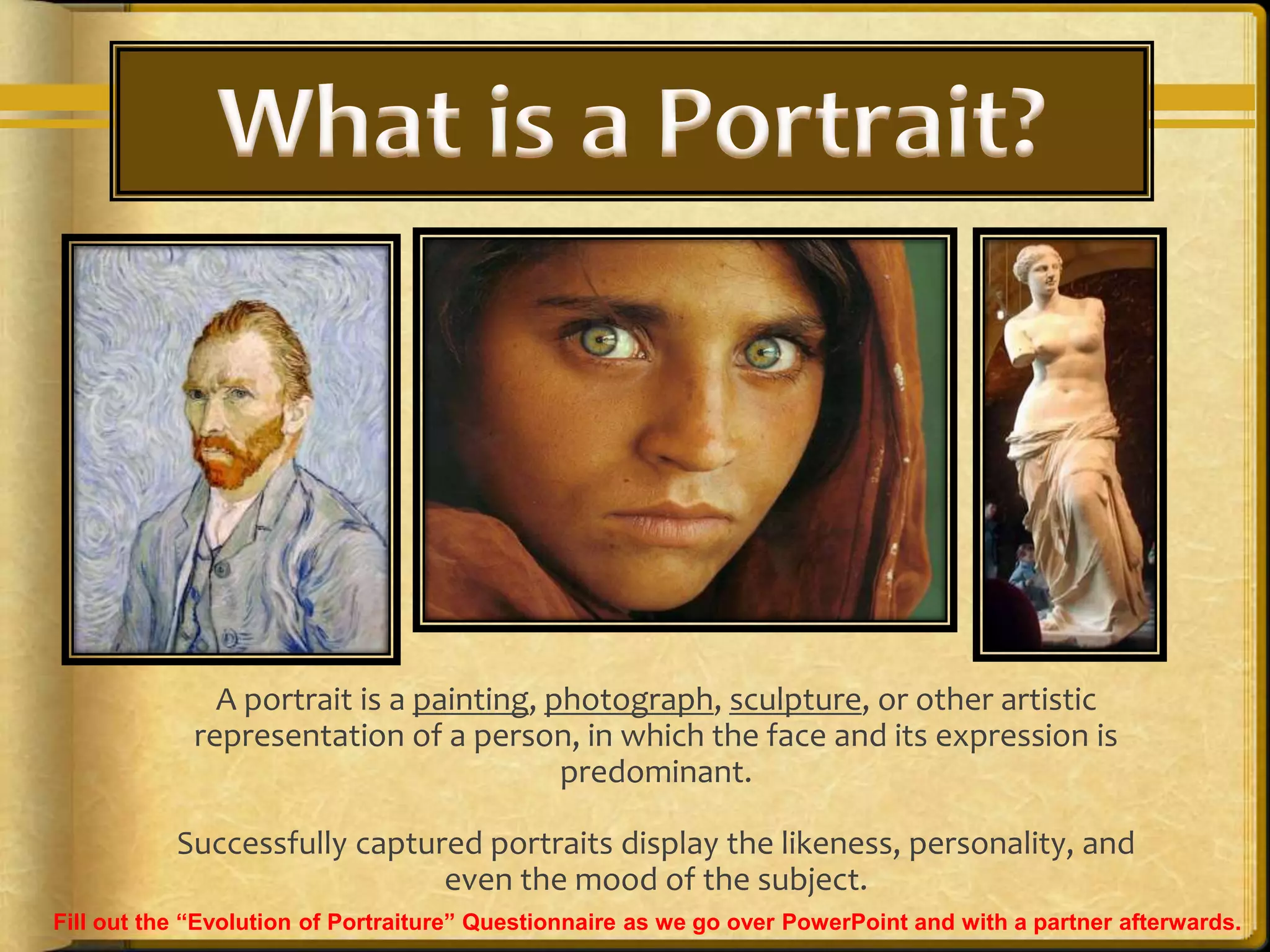 AHSArt: The Evolution of Portraiture Throughout Art History | PPTX