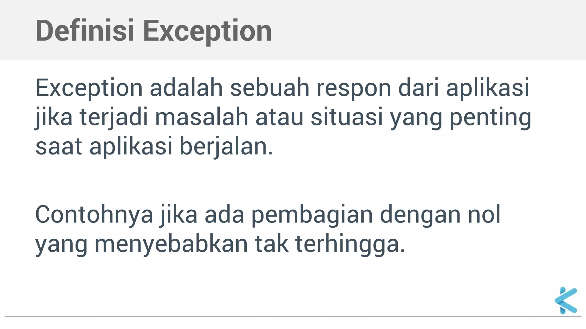Pemrograman C++ - Exception | PPT