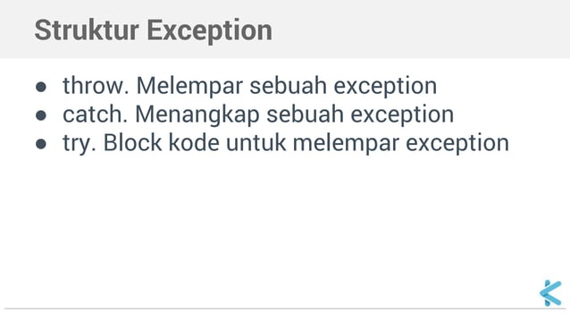 Pemrograman C++ - Exception | PPT