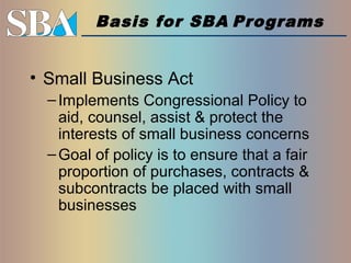 SBA Contracting | PPT