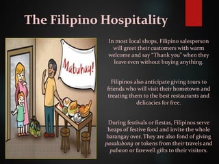 Filipino Hospitality Culture Cartoon