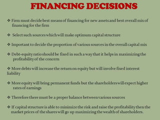 Financial Management - Finance Decisions | PPTX