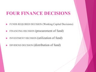 Financial Management - Finance Decisions | PPTX