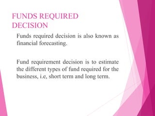 Financial Management - Finance Decisions | PPTX