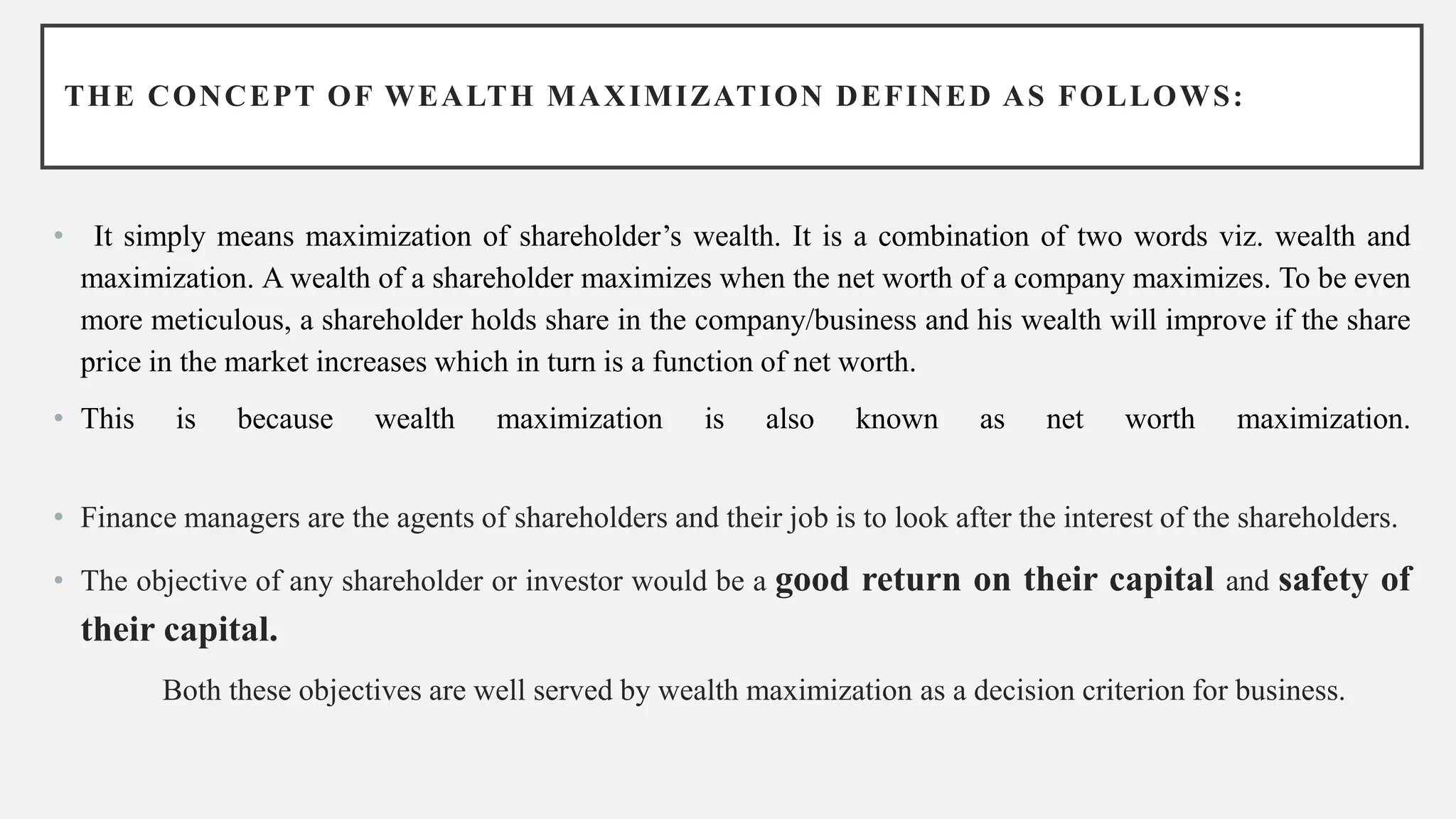 Financial Management - Objectives | PPTX