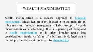 Financial Management - Objectives | PPTX