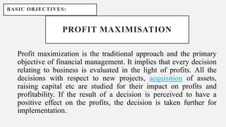 Financial Management - Objectives | PPTX