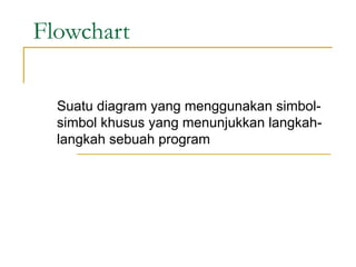 Mata Pelajaran Informatika - Pengertian Flowchart | PPT