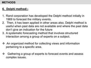 Forecasting techniques, time series analysis | PPTX