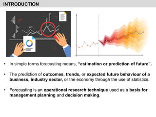 Forecasting techniques, time series analysis | PPTX