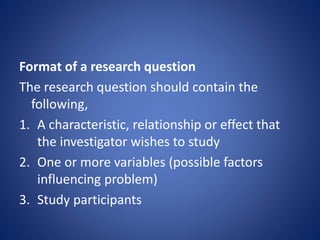 Formulation of a Research Problem | PPTX