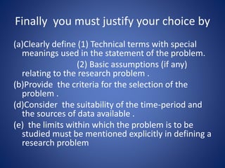 Formulation of a Research Problem | PPTX