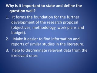 Formulation of a Research Problem | PPTX