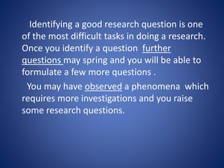 Formulation of a Research Problem | PPTX