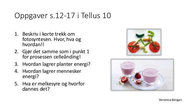 2 fotosyntese og celleånding, kap 1 i Tellus 10, Aschehoug