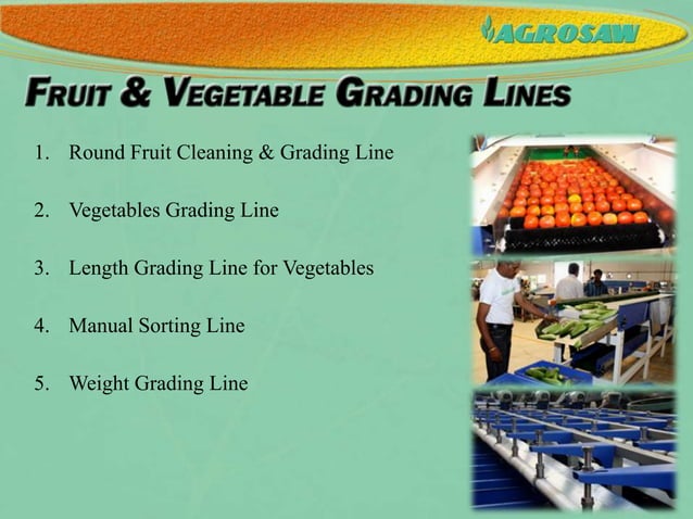 2. fruit & vegetable grading | PPSX | Agriculture | Industries