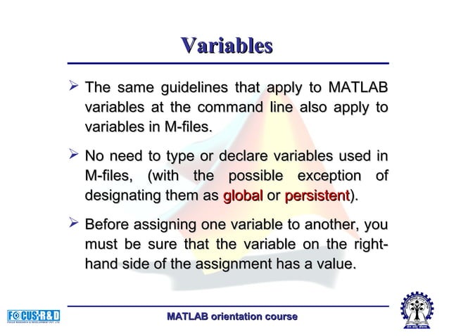 Matlab-fundamentals of matlab-2 | PPT