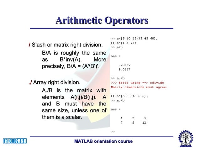 Matlab-fundamentals of matlab-2 | PPT